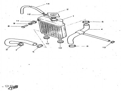 Radiador agua Yamaha Dt 50 r 1997 - 2001