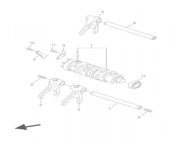 SELECTOR DEL CAMBIO Yamaha R6 r 600 cc 2008 - 2012