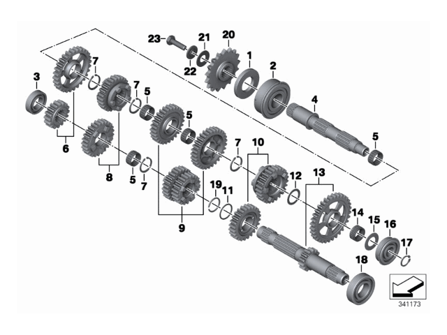 Eje secundario del cambio Bmw F650 GS 2008 - 2012