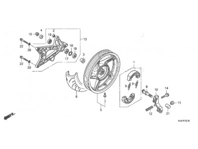 Rueda trasera Honda PCX 125 2015 - 2016