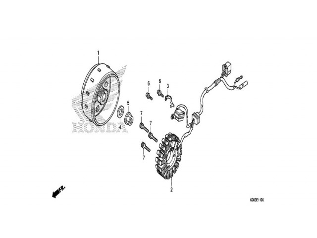 Volante magnetico Honda CB 125 R ABS 2018 - 2020