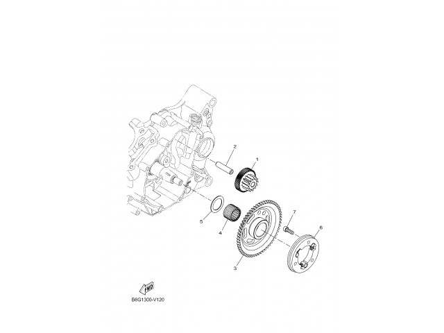 Bendix de arranque completo Yamaha MT 125 2020 - 2024