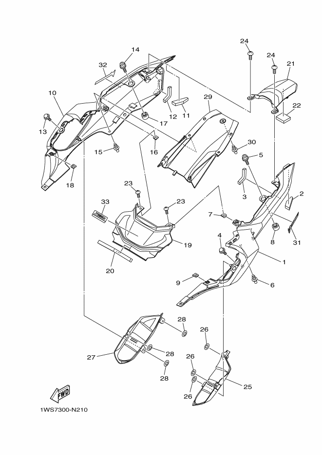 Union colin delantero Yamaha Mt07 2015 - 2017